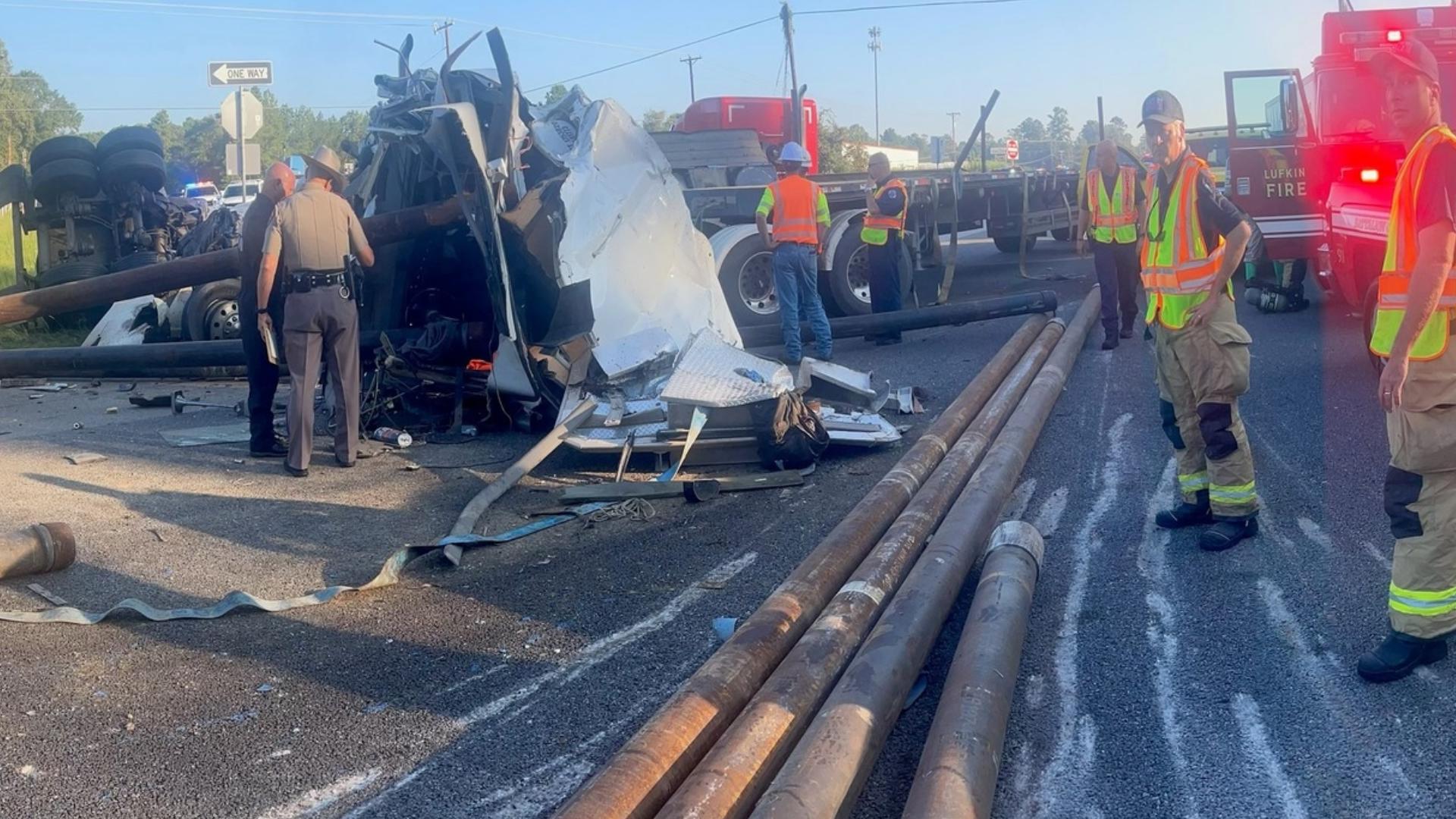 US Highway 59 reopens after crash involving three 18-wheelers in Lufkin ...