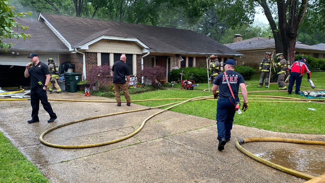 Fire officials responding to a house fire in Tyler | cbs19.tv