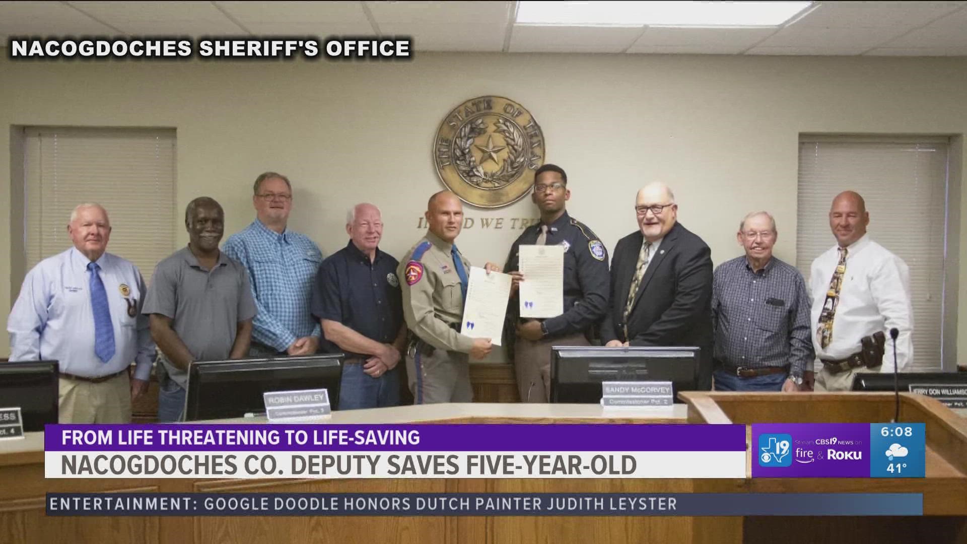 PSC and DPS award Nacogdoches Trooper and deputy | cbs19.tv
