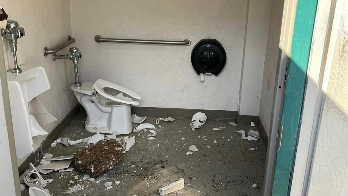 Tyler Parks and Rec report damage at Southside Park bathroom | cbs19.tv