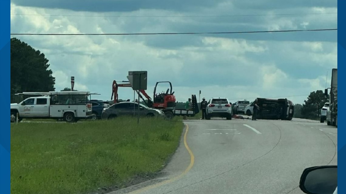 Major rollover crash on HWY 69 S. near Bullard | cbs19.tv