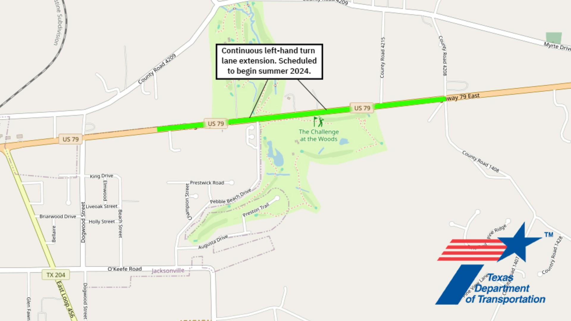 Construction to extend turn lanes on US Highway 79 | cbs19.tv