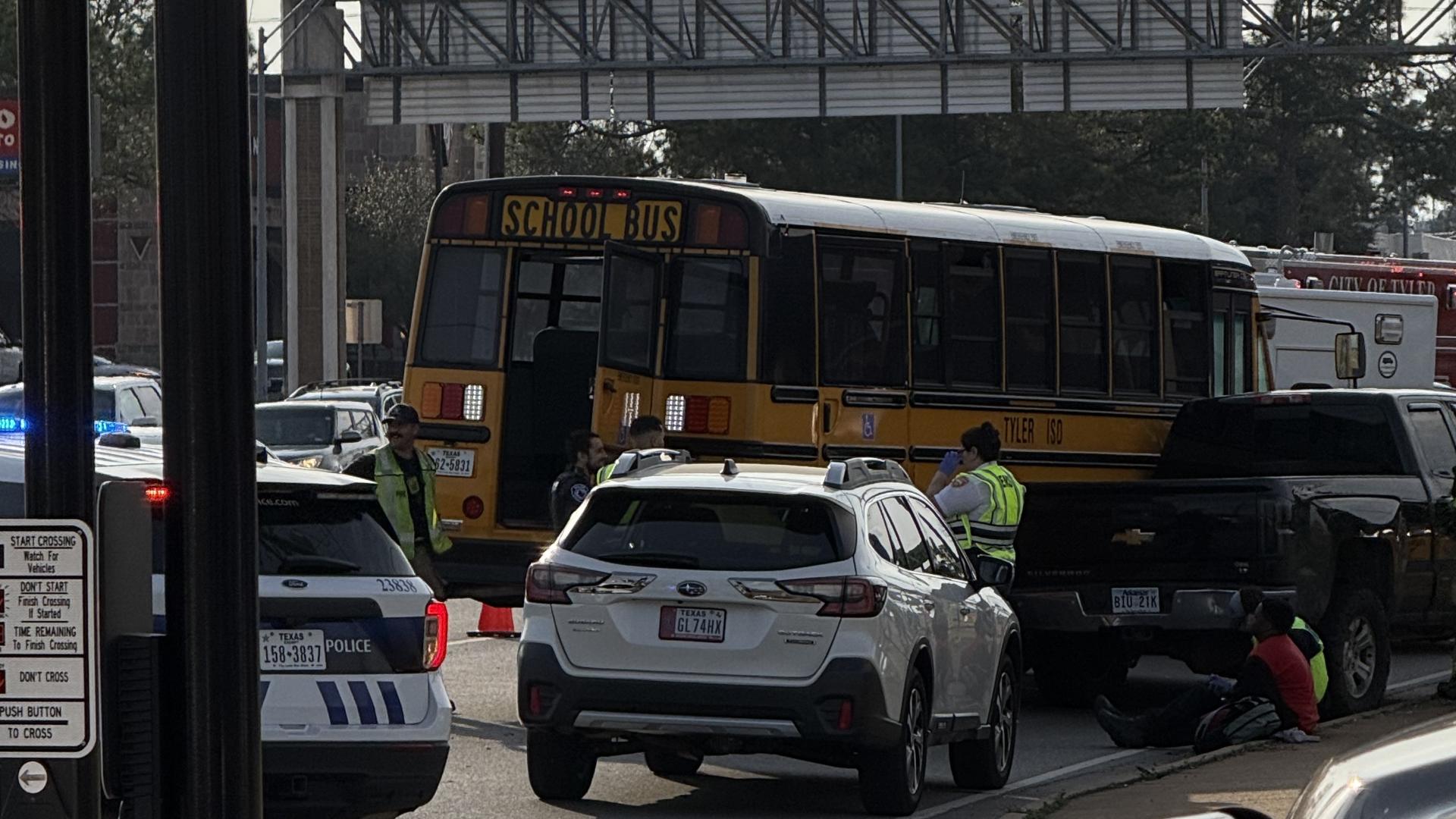 Driver injured, no student hurt after bus crash on South Broadway Ave ...