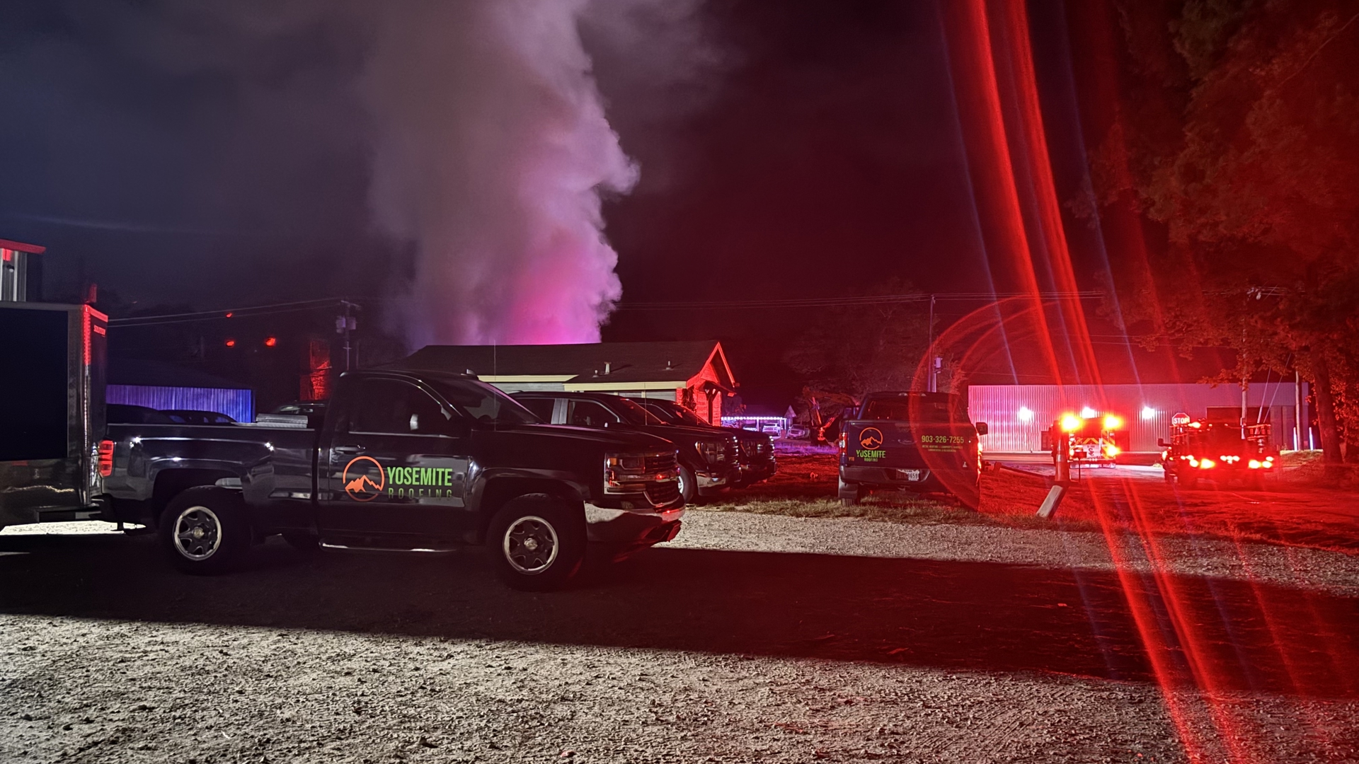 Fire damages Yosemite Roofing in Tyler | cbs19.tv