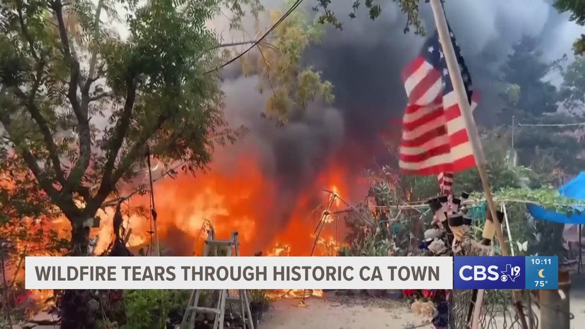 A wildfire sweeps through a historic California gold-mining town | cbs19.tv