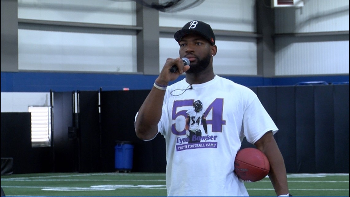 Tyus Bowser hosts fourth annual free football camp | cbs19.tv