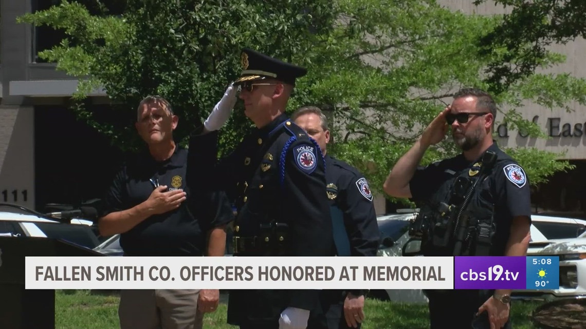 Fallen law enforcement officers honored at Tyler-Smith County Police Officer Memorial | cbs19.tv