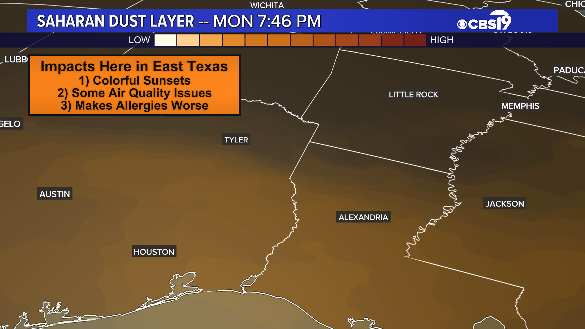 Saharan Dust Headed Toward East Texas | cbs19.tv