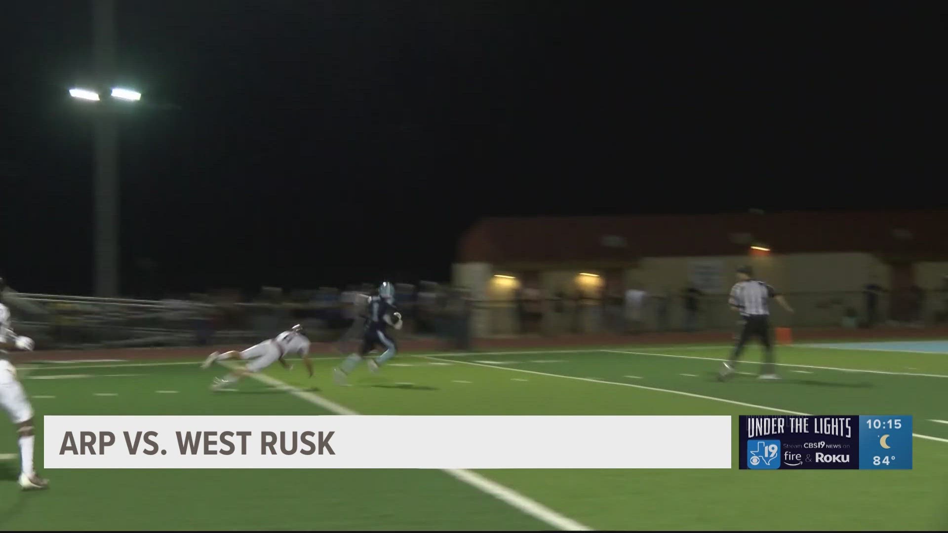 UNDER THE LIGHTS: West Rusk routs Arp 49-19 | cbs19.tv