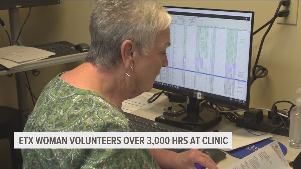 Volunteer gives more than 3,000 hours of her time to Tyler clinic ...