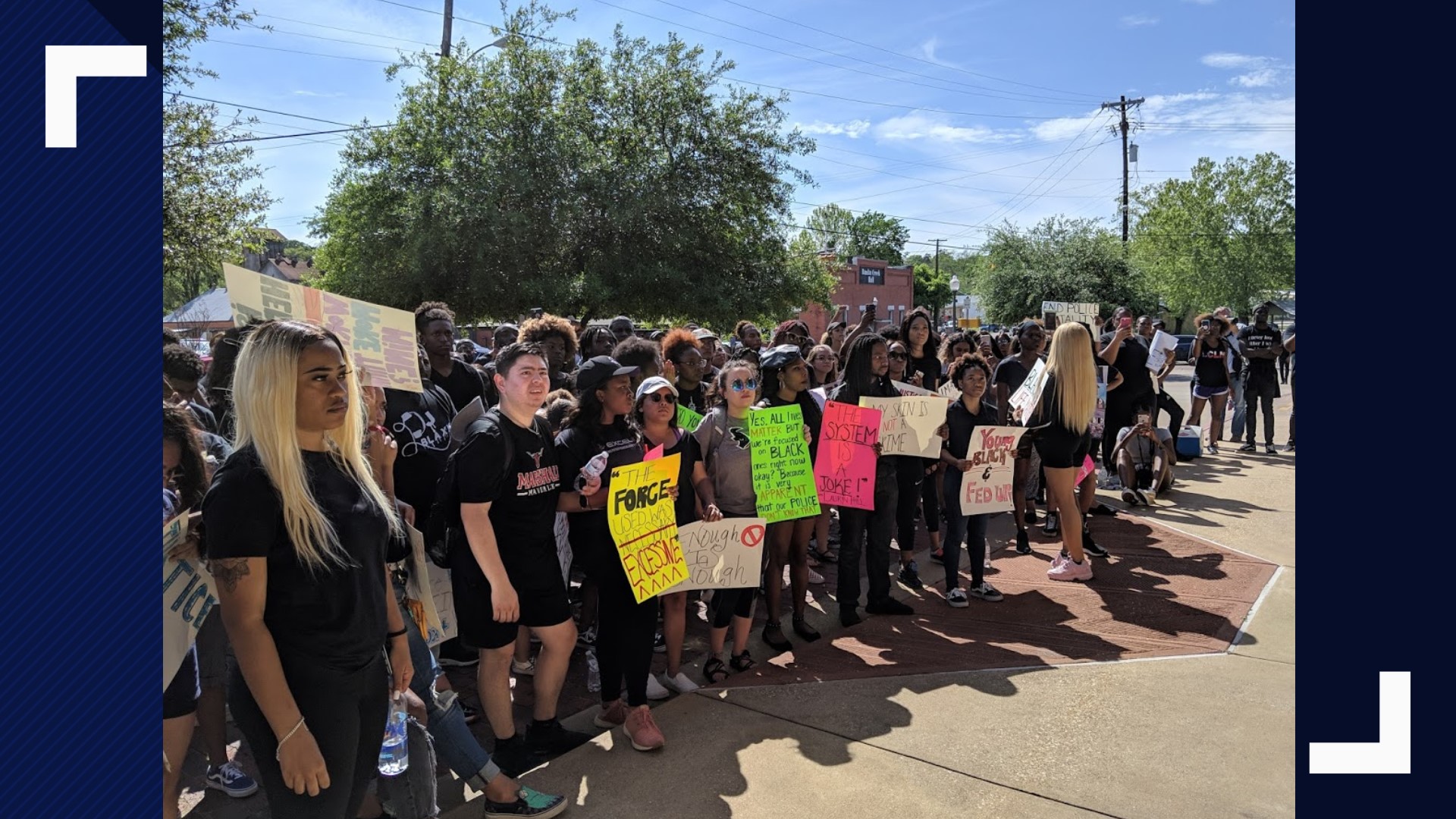 SFA students hold protest after arrest video goes viral | cbs19.tv