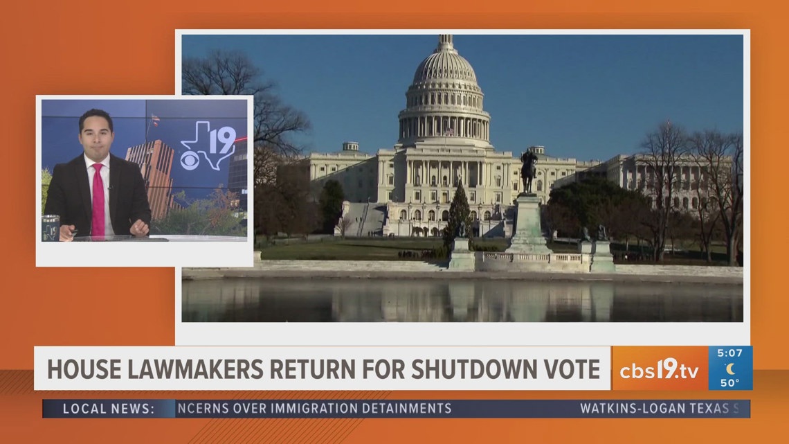 House lawmakers return for shutdown vote | cbs19.tv