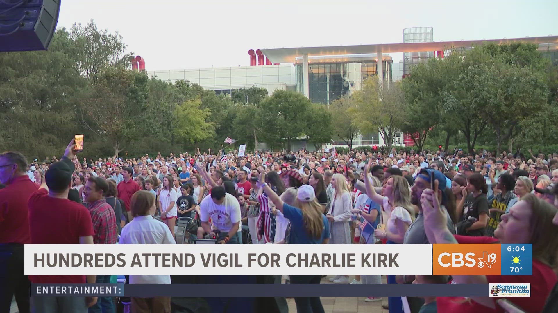 Hundreds attends vigil for Charlie Kirk | cbs19.tv