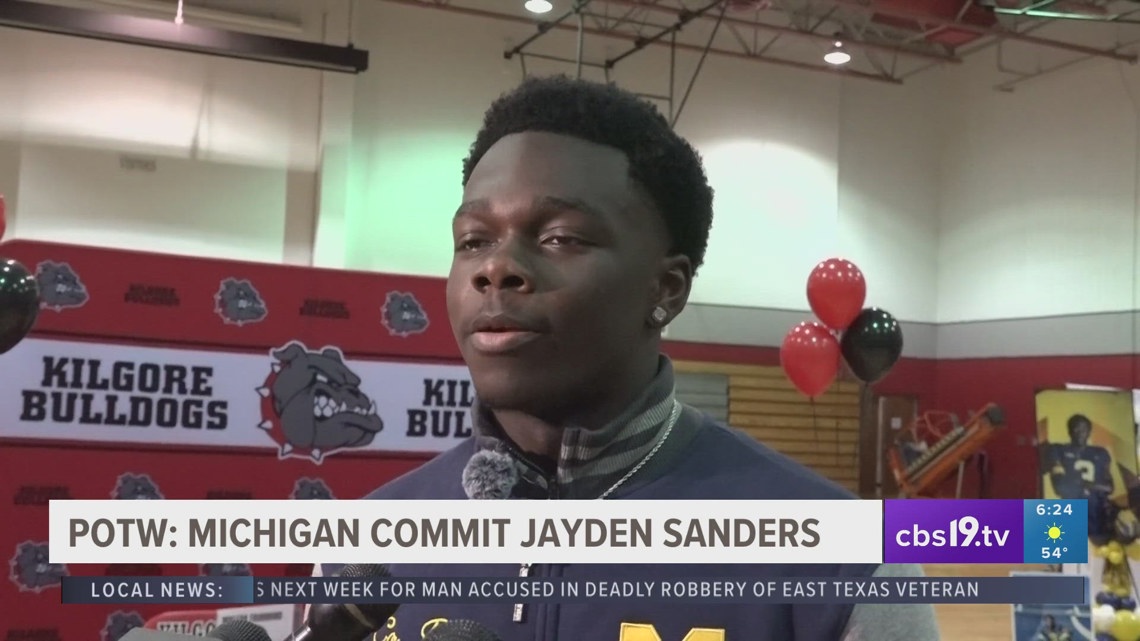Player of the week: Kilgore's Michigan commit Jayden Sanders | cbs19.tv