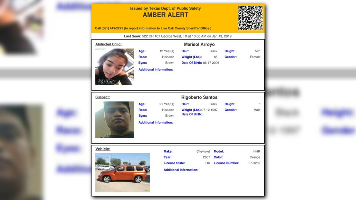 AMBER ALERT: Child in Live Oak Co. believed to be in immediate danger ...
