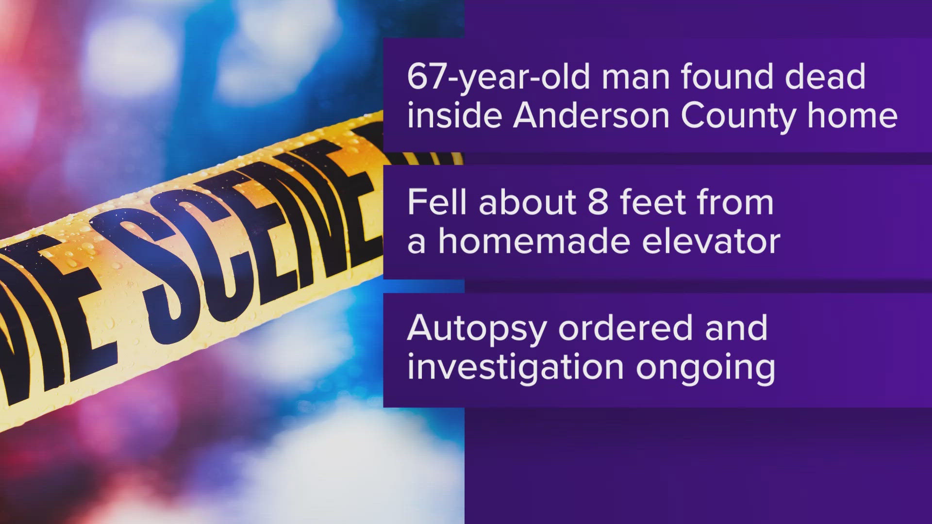 East Texas man dies from 8-foot fall from elevator inside home | cbs19.tv