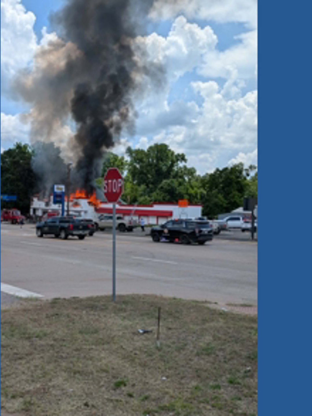Crews battle fire at Sunoco gas station in Frankston | cbs19.tv