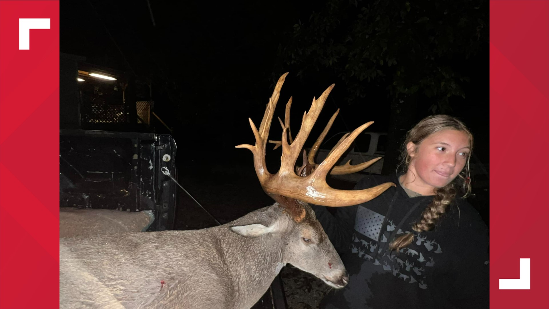 Teen girl scores large buck during hunt in East Texas | cbs19.tv