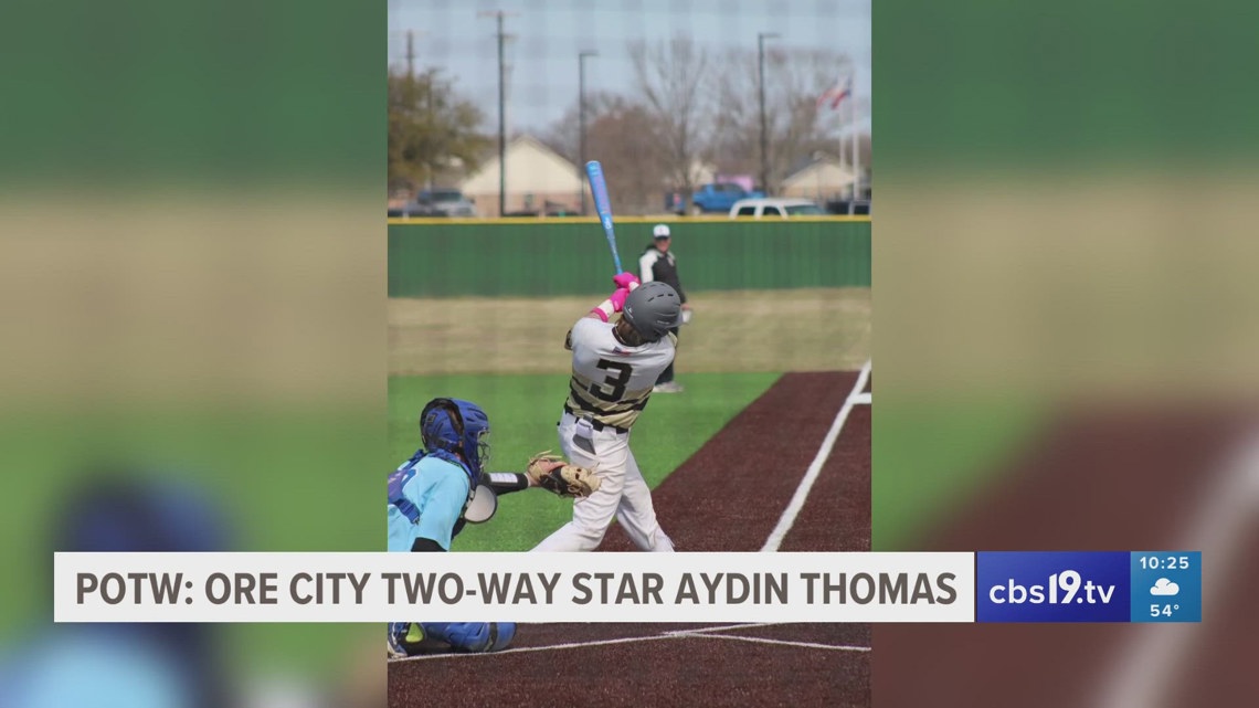 Ore City Baseball's star pitcher and hitter: Aydin Thomas | cbs19.tv