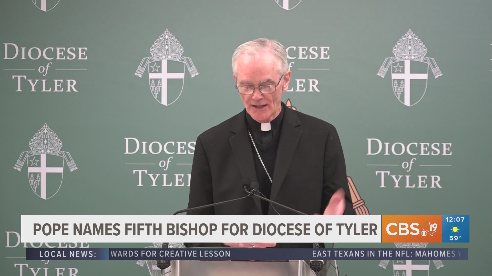 WATCH: Most Rev. Gregory Kelly speaks after appointment as Diocese of Tyler's fifth bishop ...