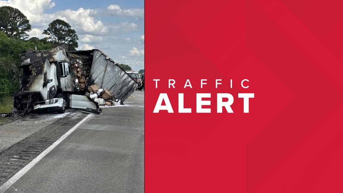 18-wheeler on fire disrupting traffic along I-20 near Hiram Road | cbs19.tv
