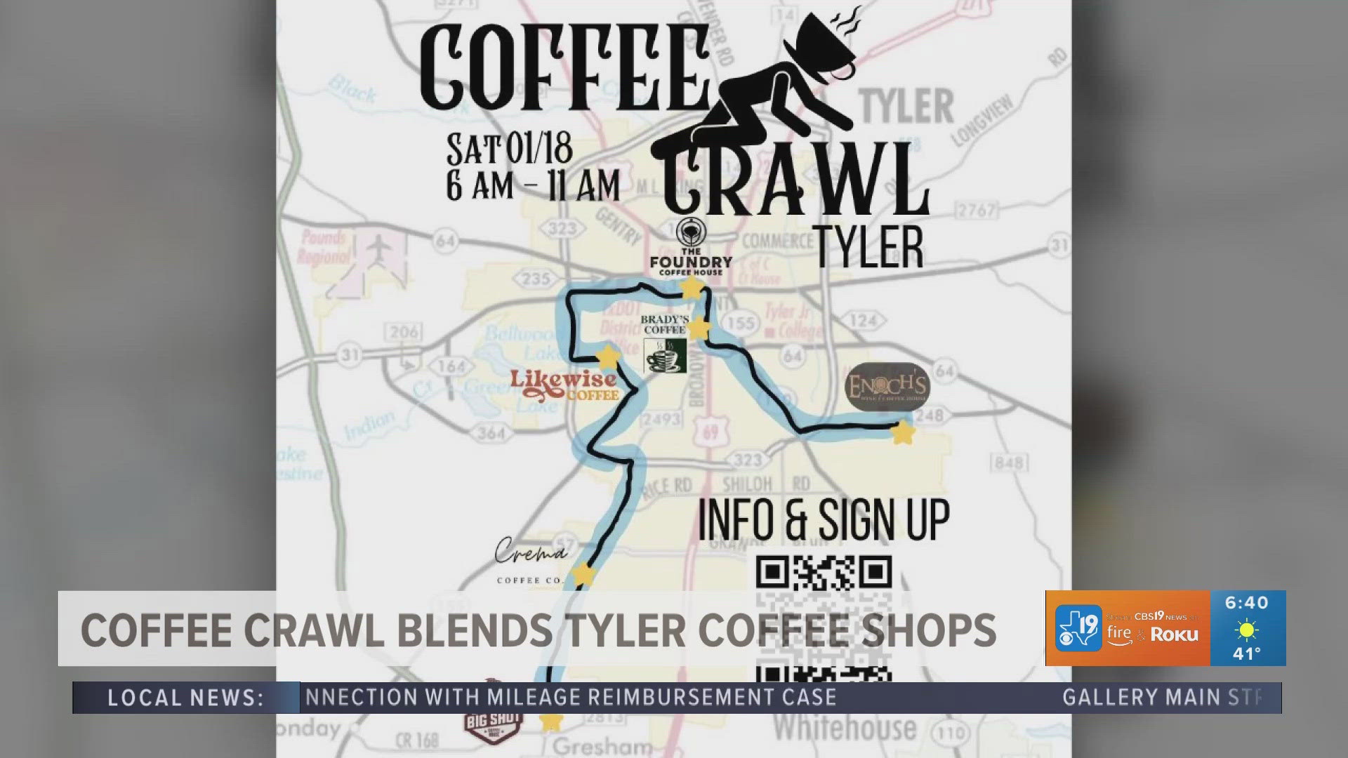 Coffee Crawl blends Tyler coffee shops | cbs19.tv