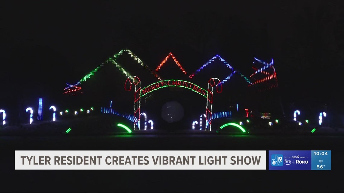 Texas home shines bright with 35-minute holiday light show | cbs19.tv