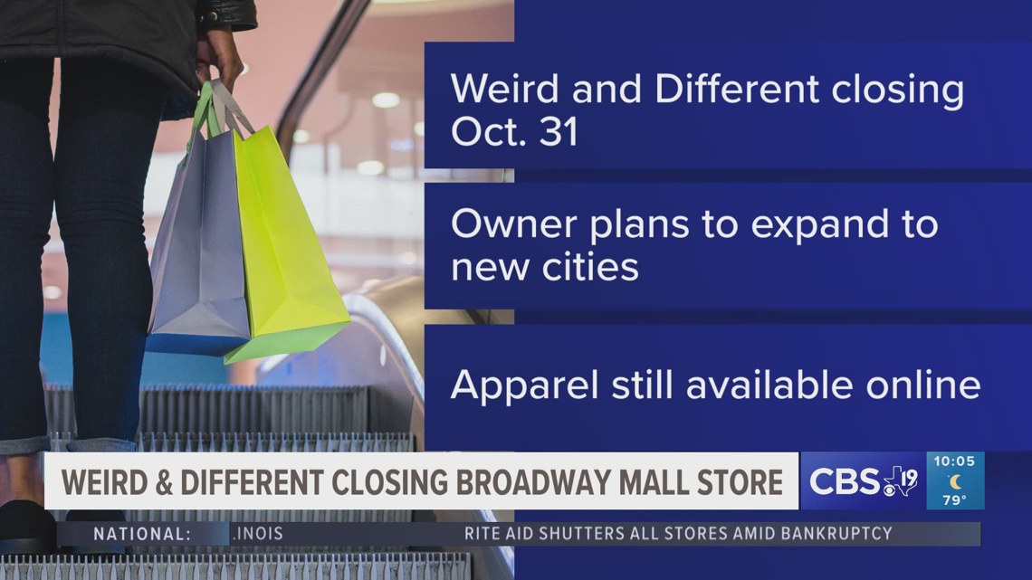 'Weird and Different' location to close in Broadway Square Mall | cbs19.tv