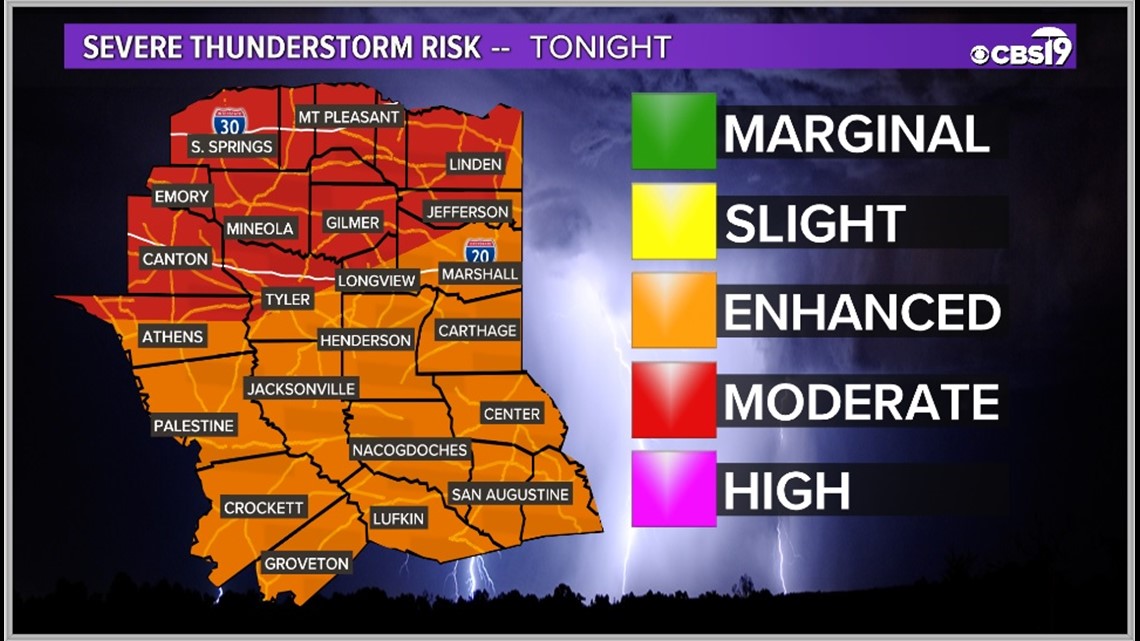 Severe weather moving into East Texas overnight - Here's what you need ...