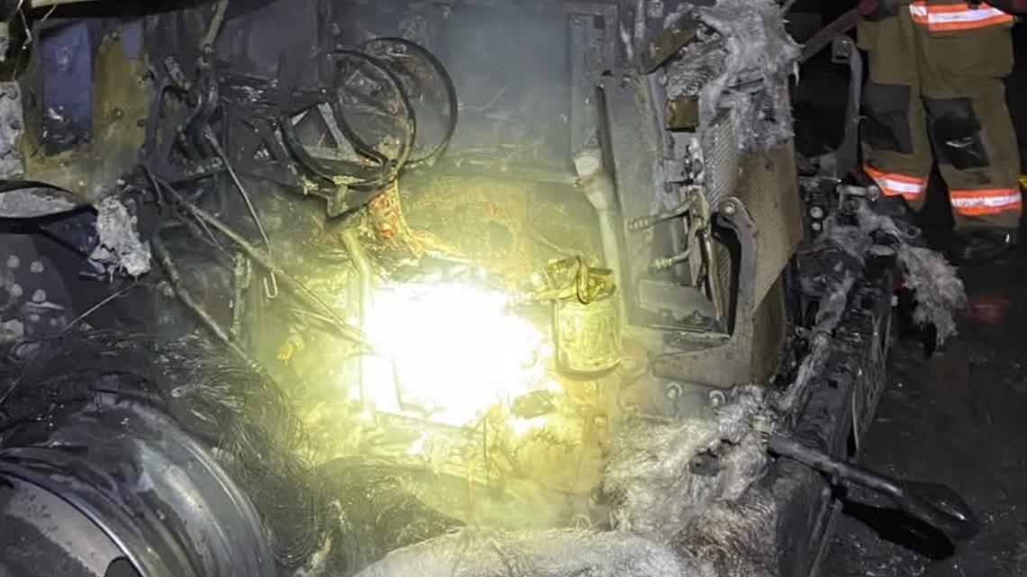 Fire damages Cushing ISD electric buses | cbs19.tv