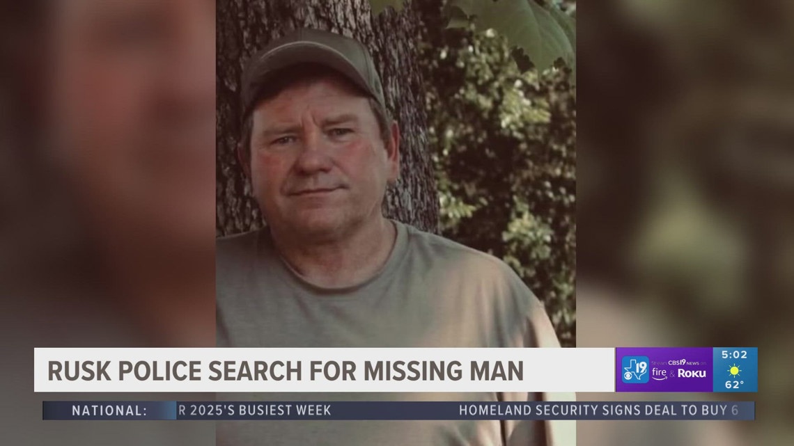 Rusk Police continue to search for man missing more than a week | cbs19.tv