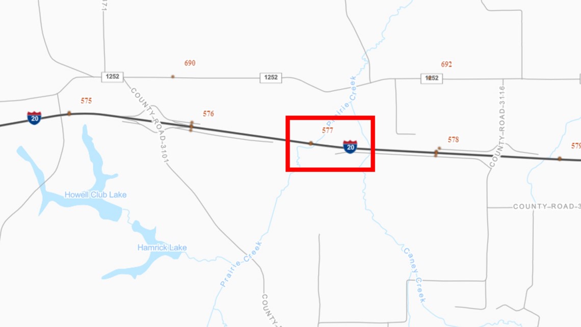 Right lane on I-20 east of US 271 closed due to wreck | cbs19.tv