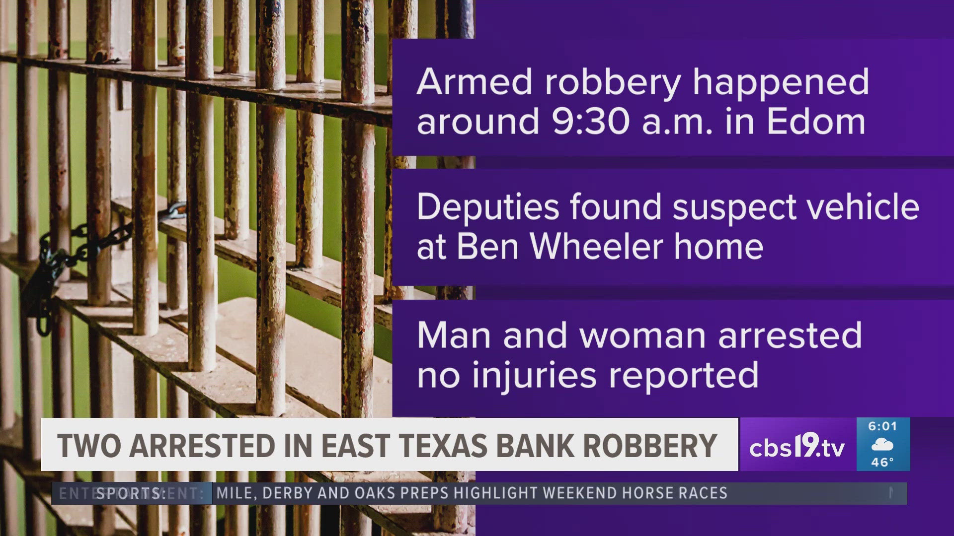 2 arrested in connection with armed robbery at East Texas bank | cbs19.tv