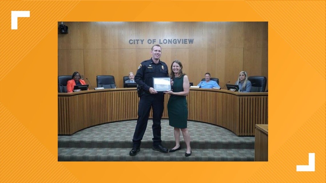 Longview police officer honored for helping save infant's life | cbs19.tv