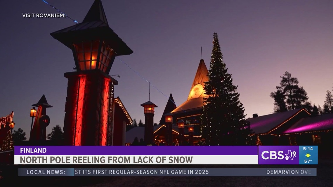 North Pole suffering from lack of snow this holiday season | cbs19.tv