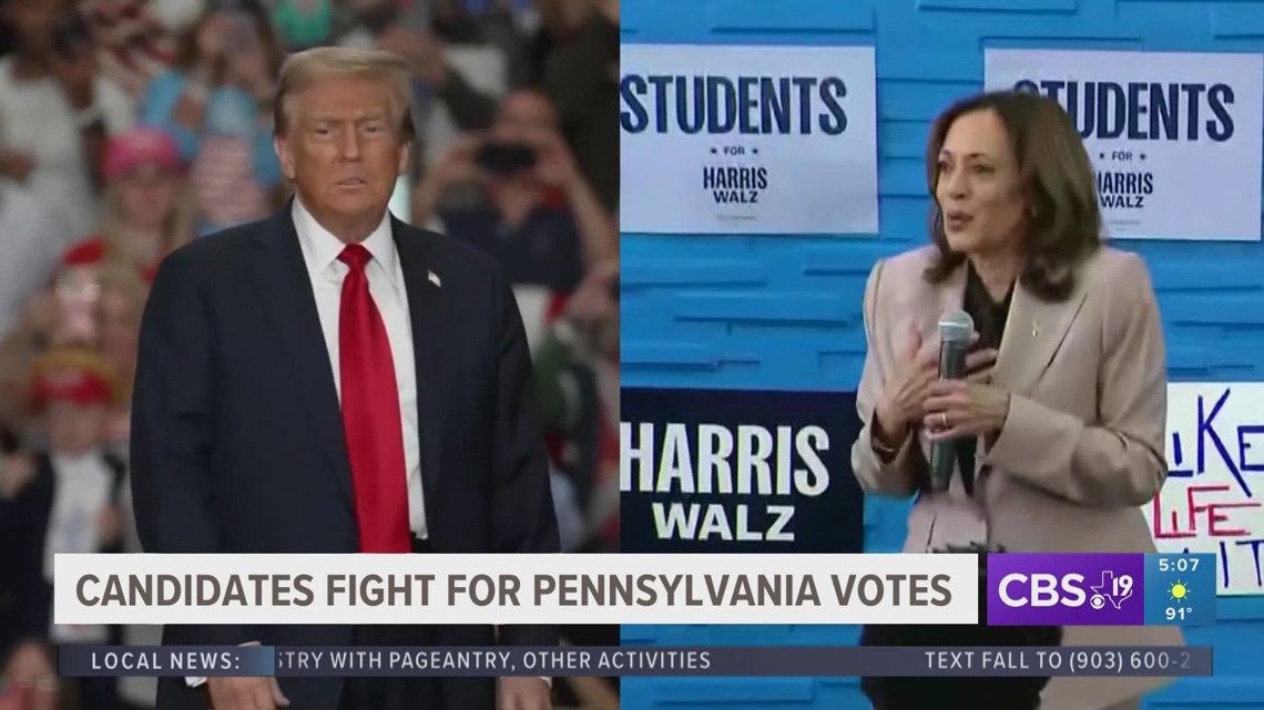 Kamala Harris, Donald Trump fight for Pennsylvania votes | cbs19.tv