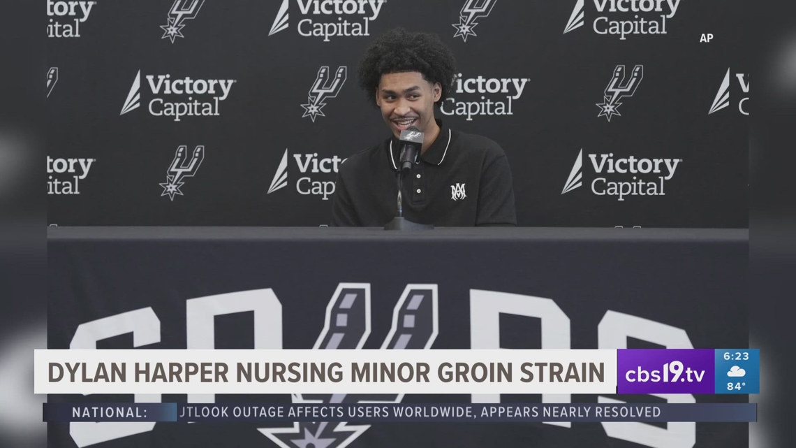 San Antonio Spurs' Dylan Harper nursing minor groin strain | cbs19.tv
