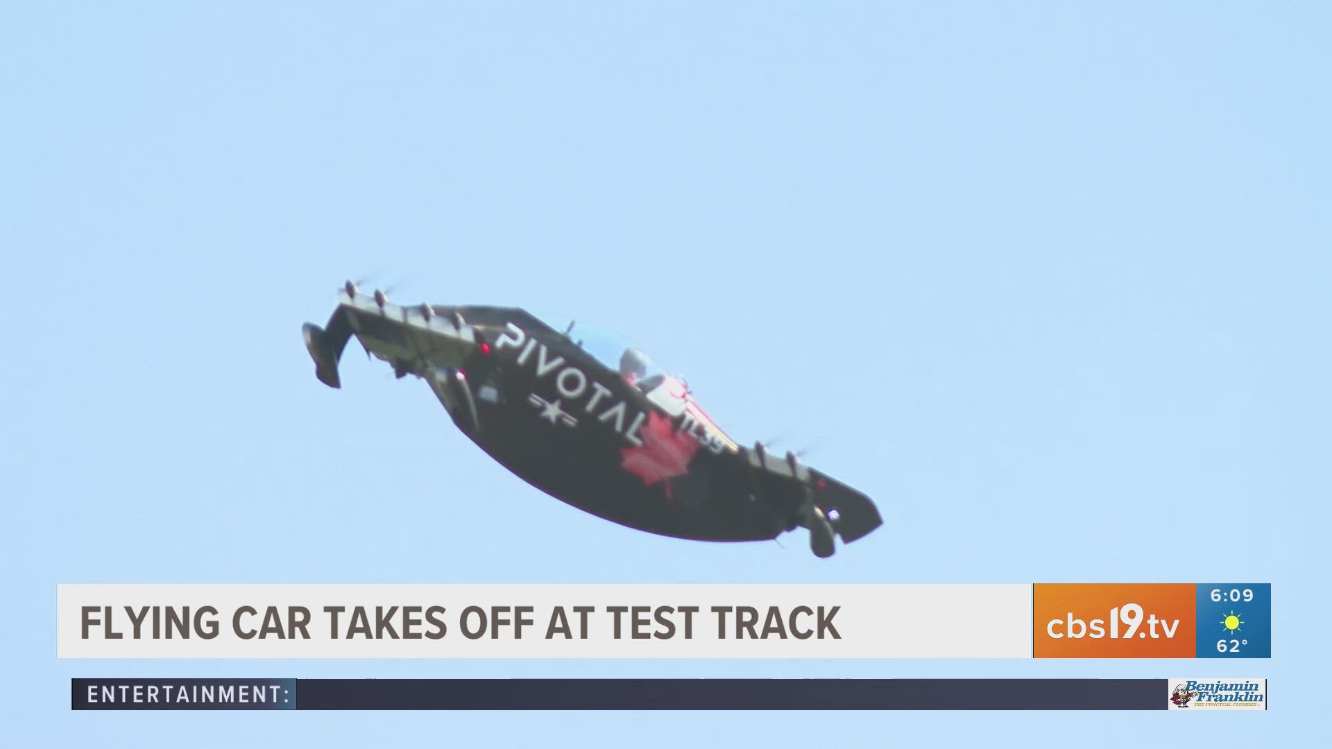 Flying car takes off at test track | cbs19.tv