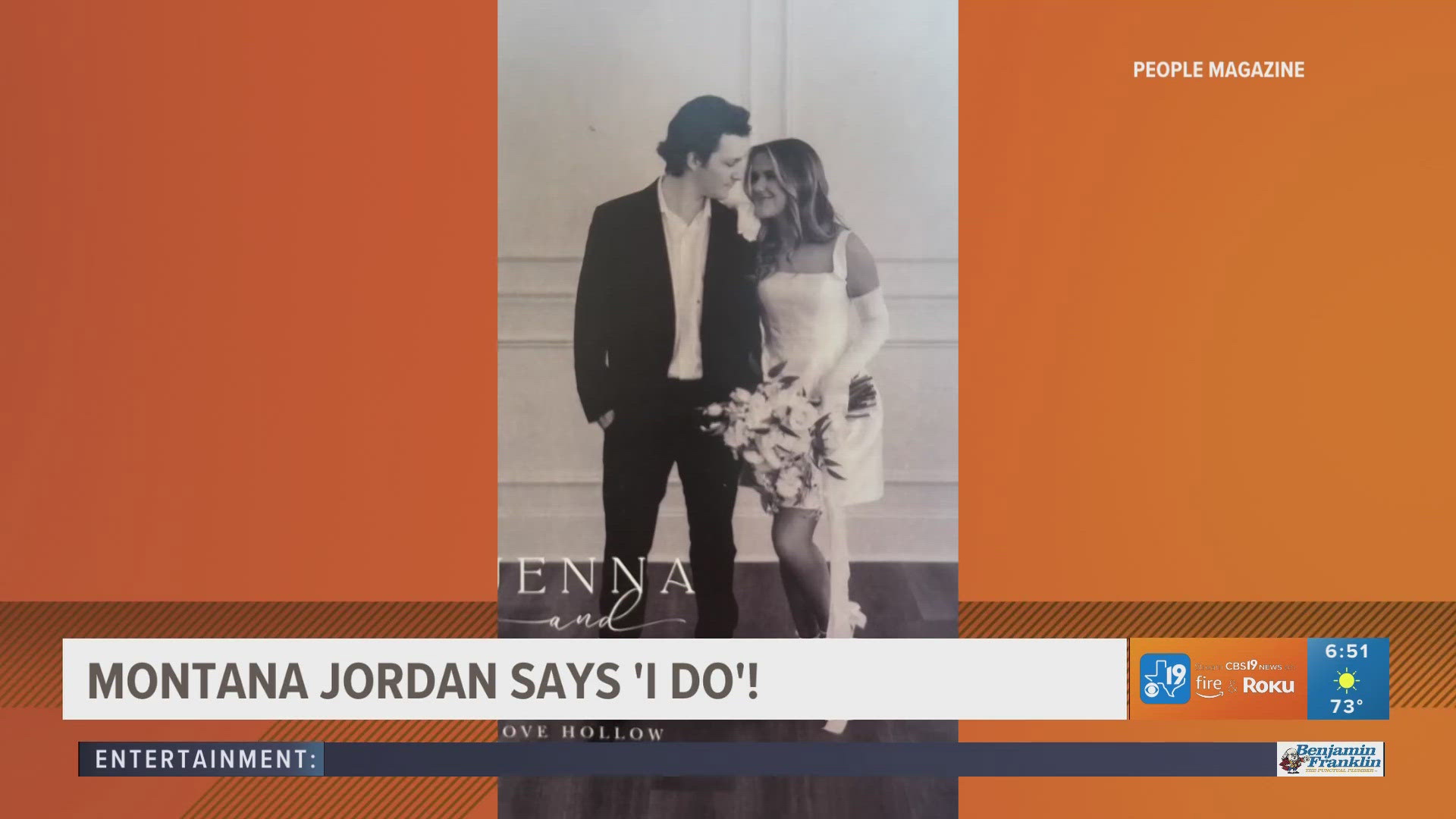 Texas actor Montana Jordan marries Jenna Weeks in weekend wedding ...