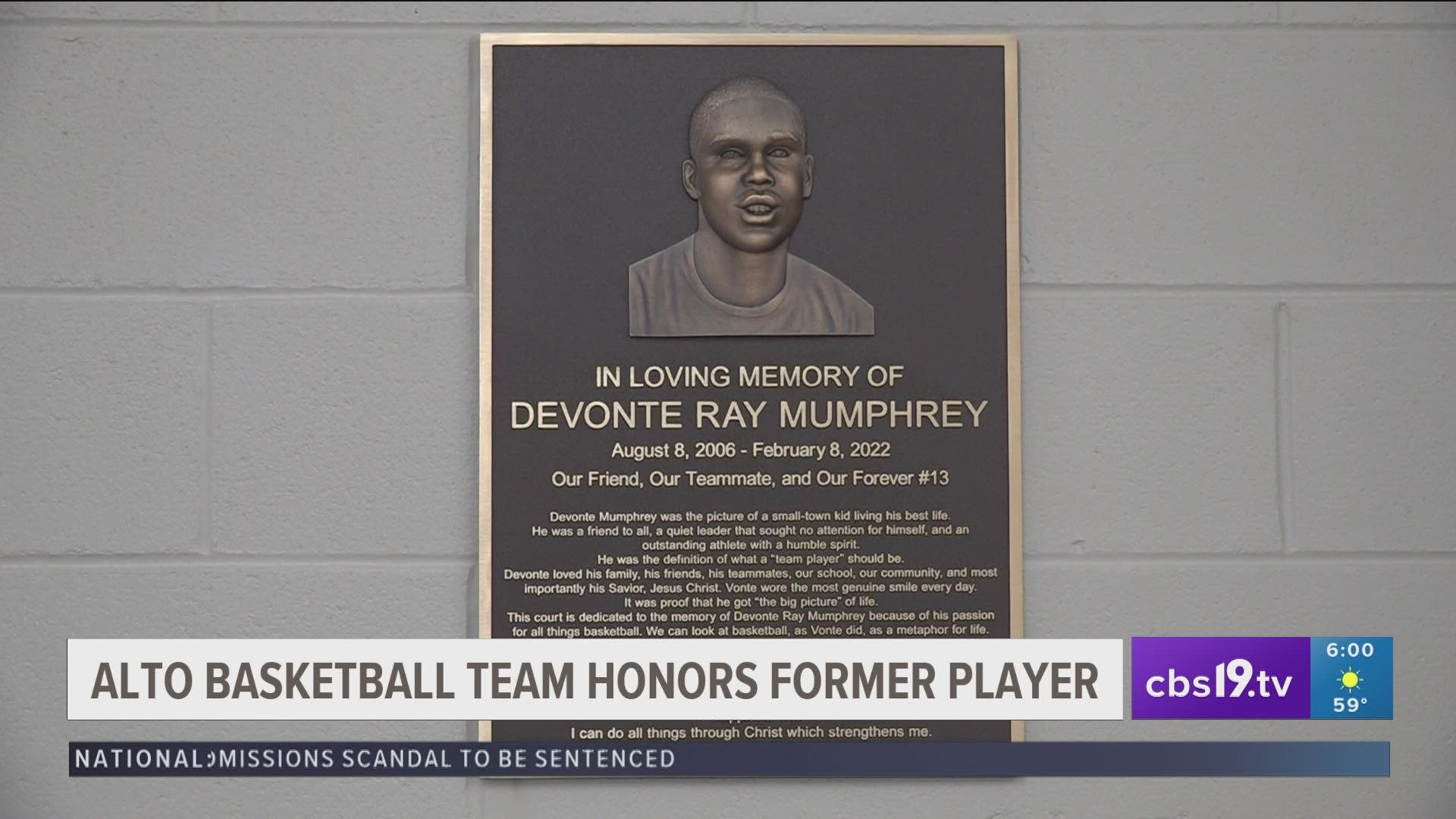 Alto basketball team pays tribute to former player | cbs19.tv