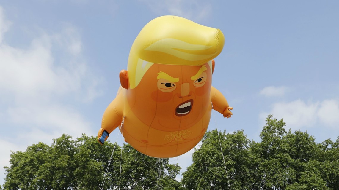 WATCH: Giant baby Trump balloon floats over London in protest | cbs19.tv