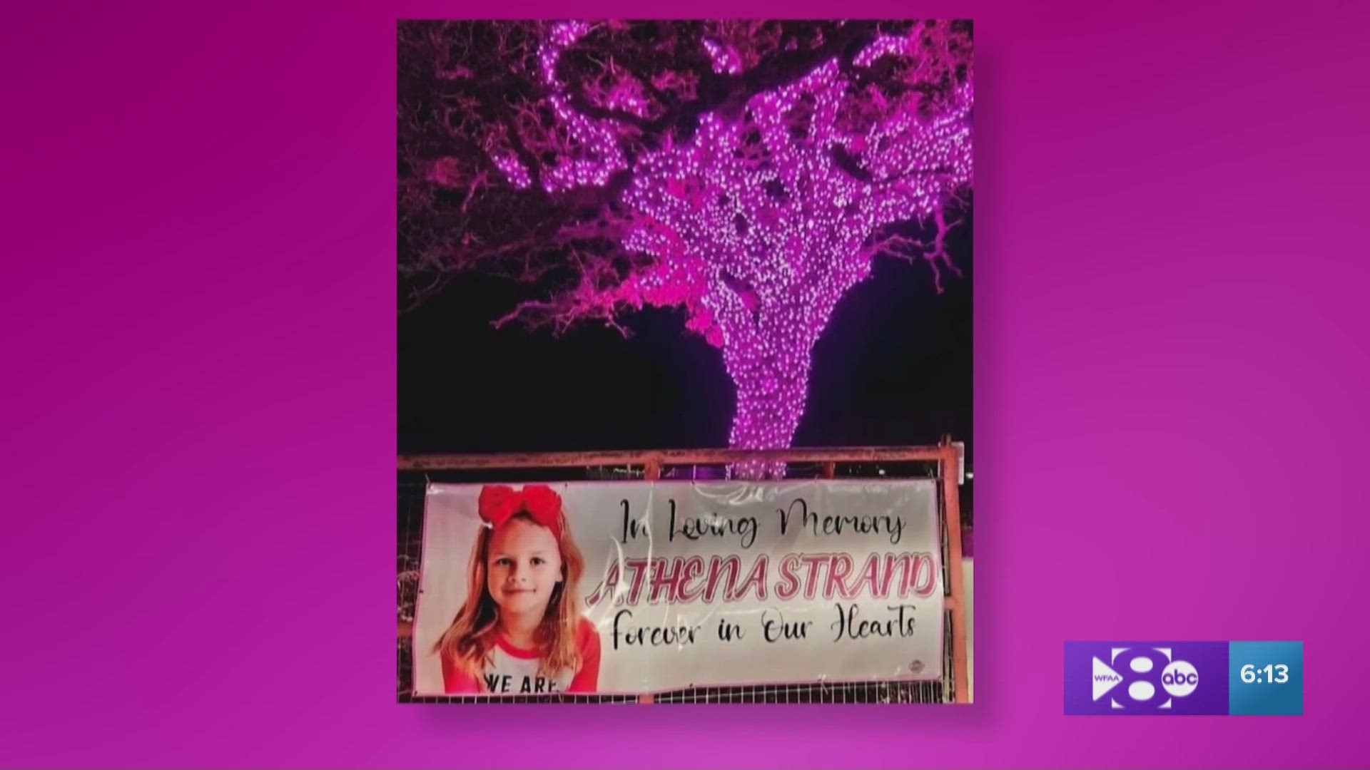 Athena Strand: Wise County bathed in pink 1 year after death | cbs19.tv